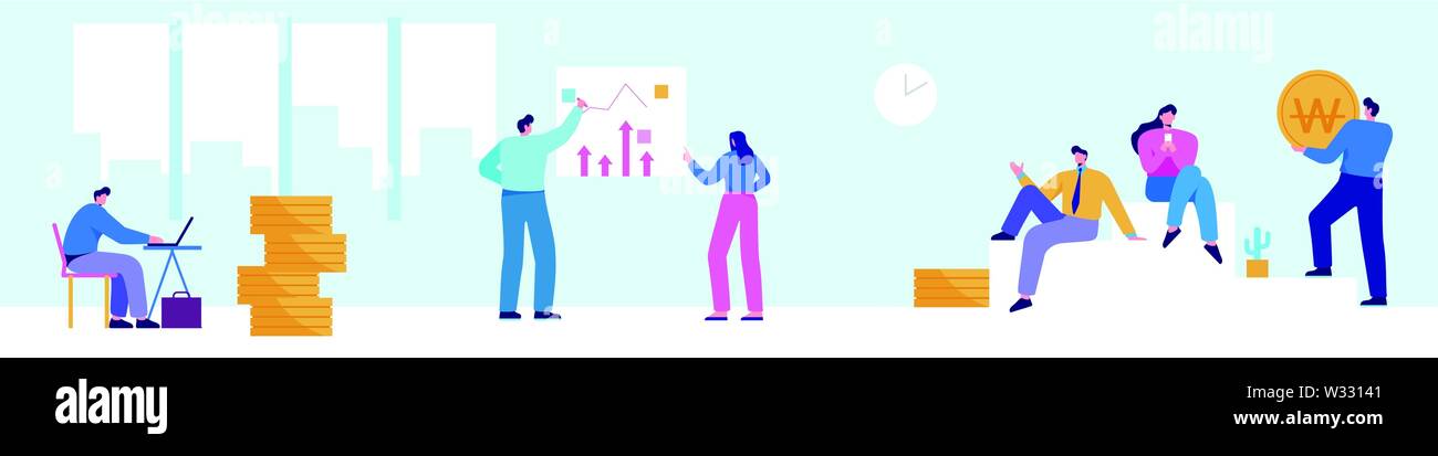 Isometric set of people, human movement concept isolated on white ...