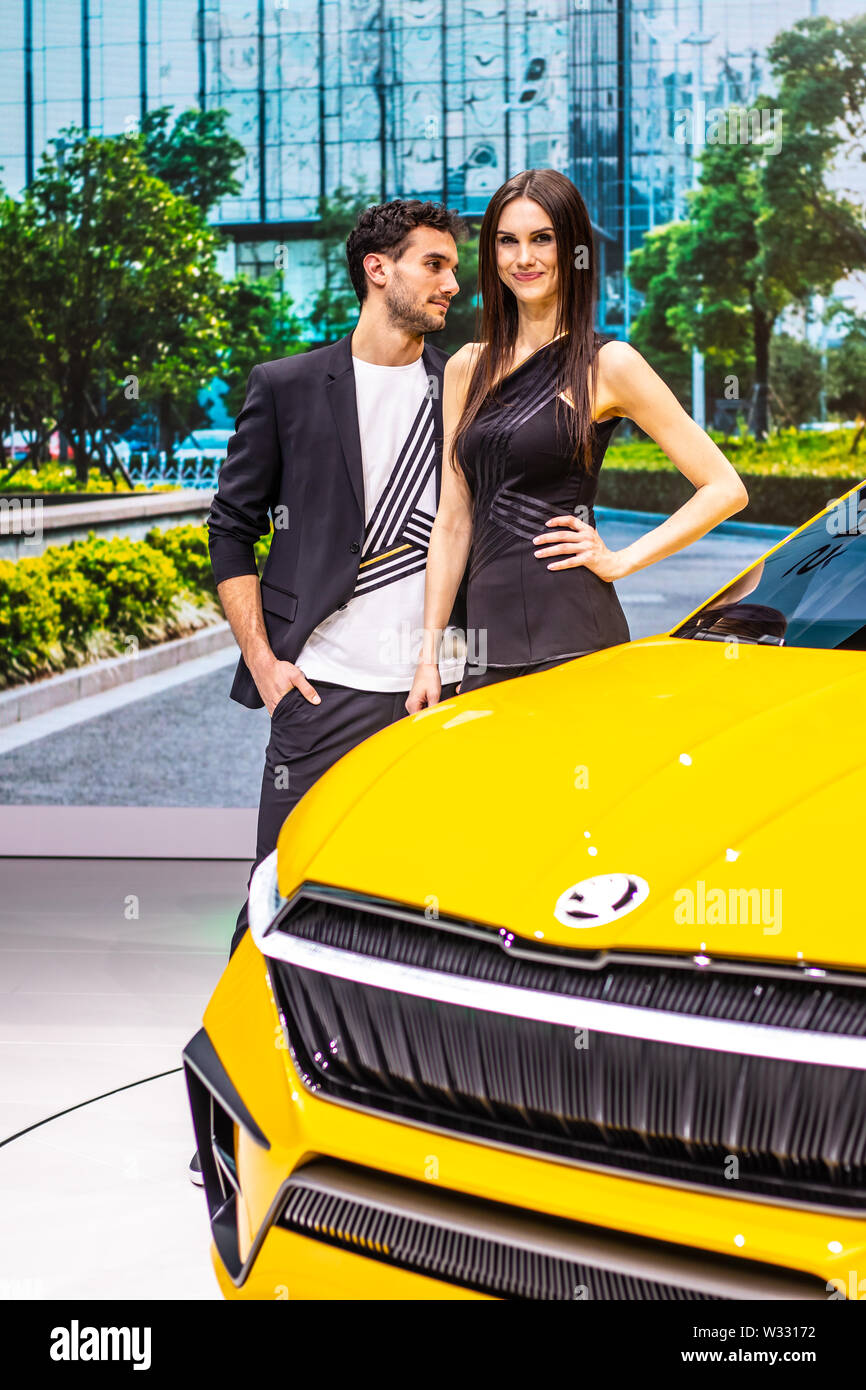 Motorshow girl hi-res stock photography and images - Alamy