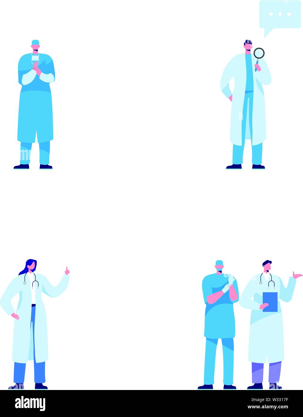 Isometric set of people, human movement concept isolated on white ...