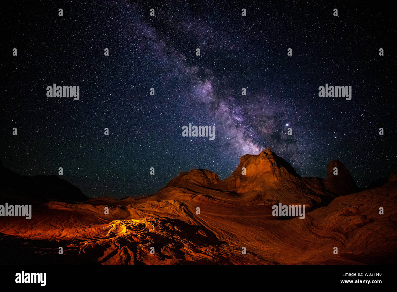 Milky Way Galaxy at White Pocket in Vermillion Cliffs National Monument ...