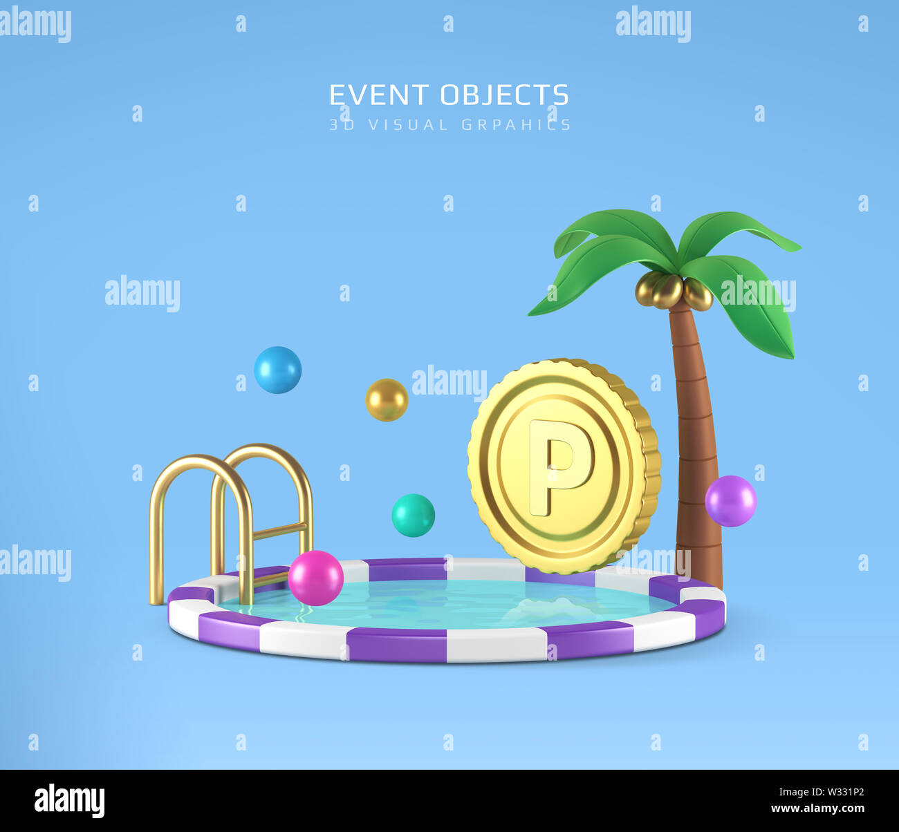 3D Event objects 020 Stock Photo - Alamy