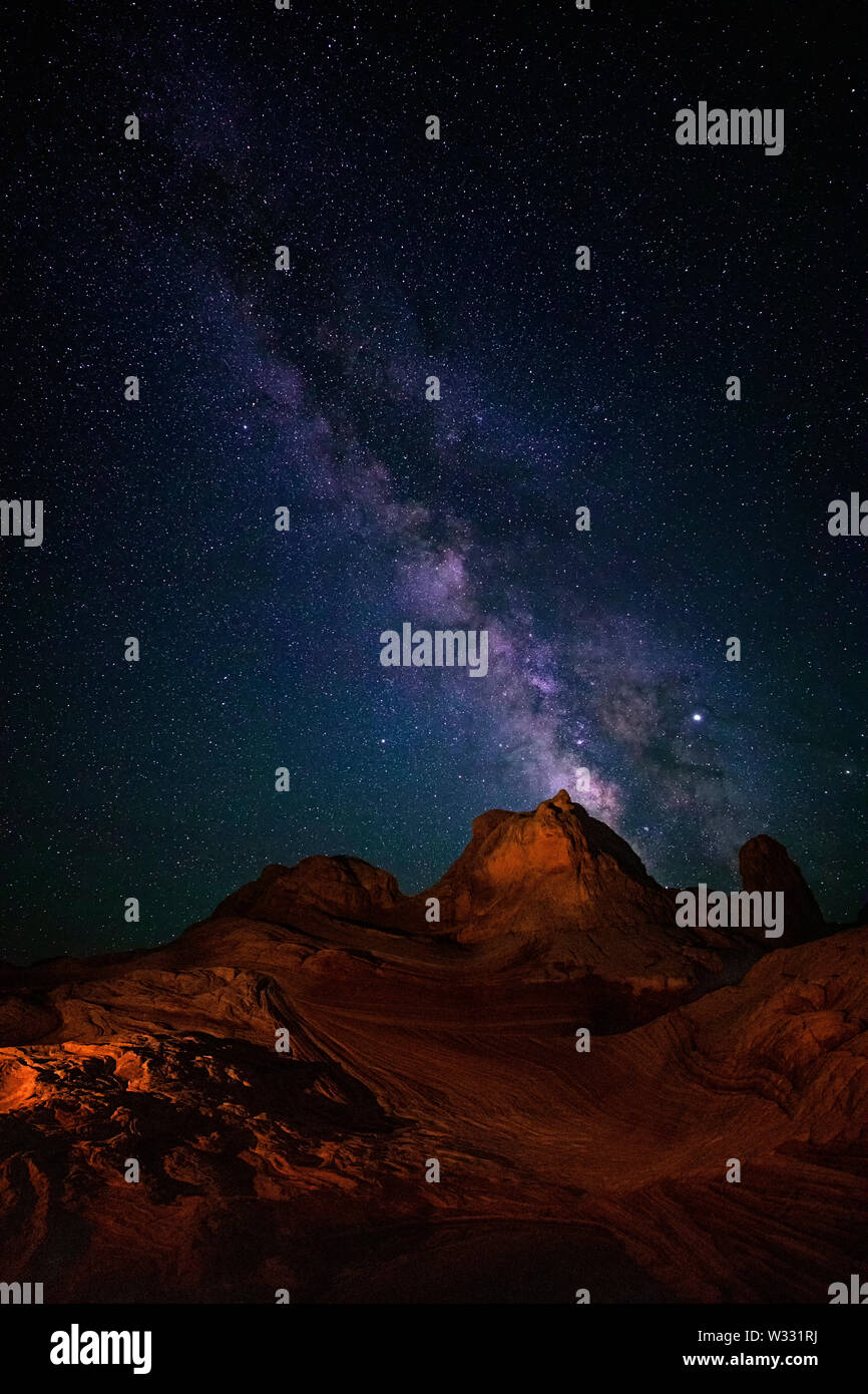 Milky Way Galaxy at White Pocket in Vermillion Cliffs National Monument ...