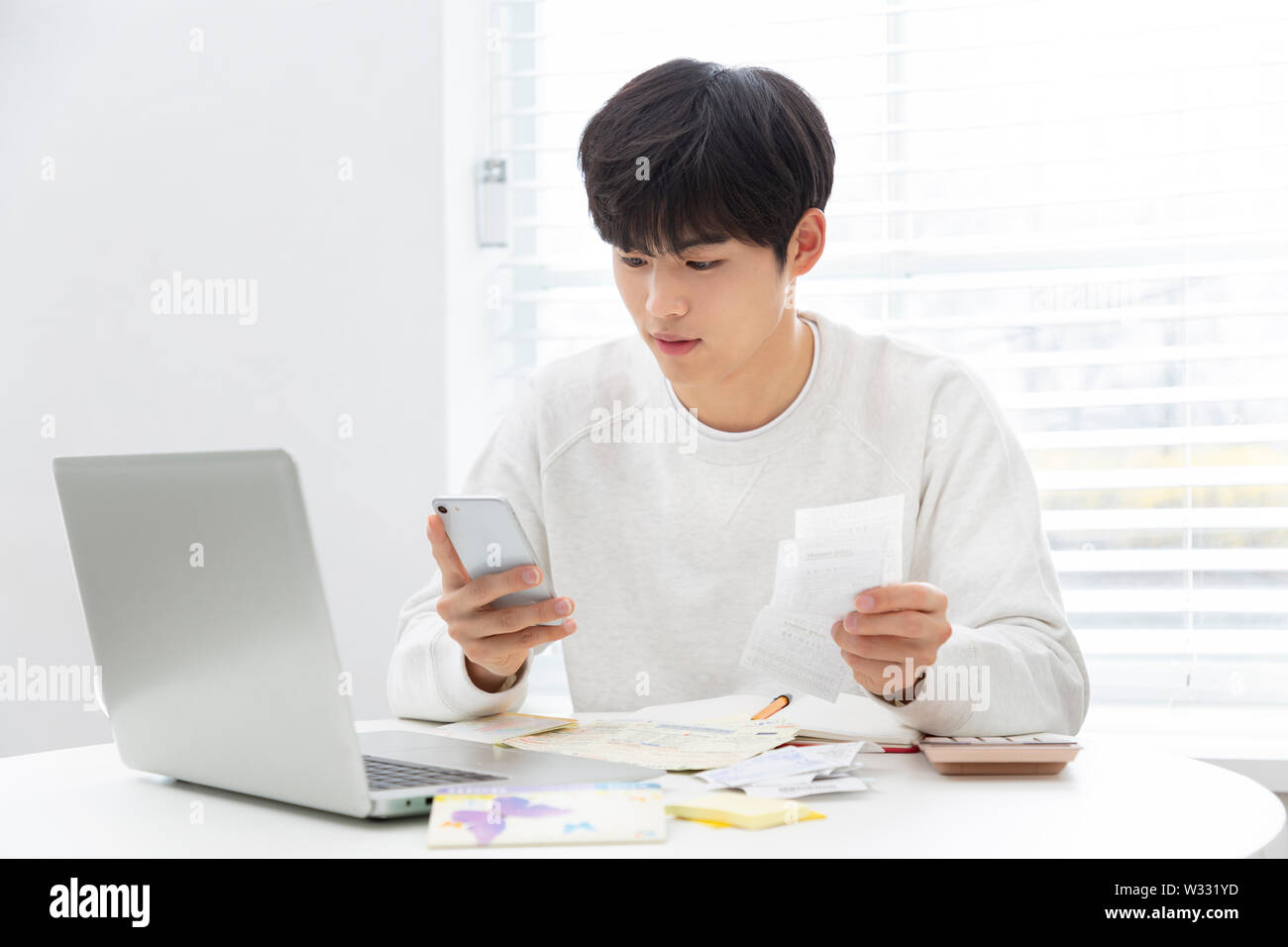 Daily routines Of an asian young man 350 Stock Photo - Alamy
