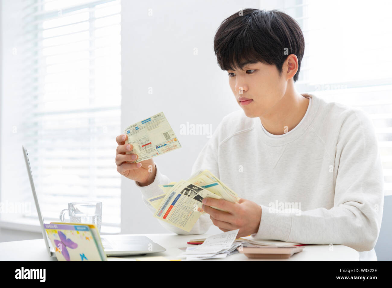 Daily routines Of an asian young man 343 Stock Photo - Alamy