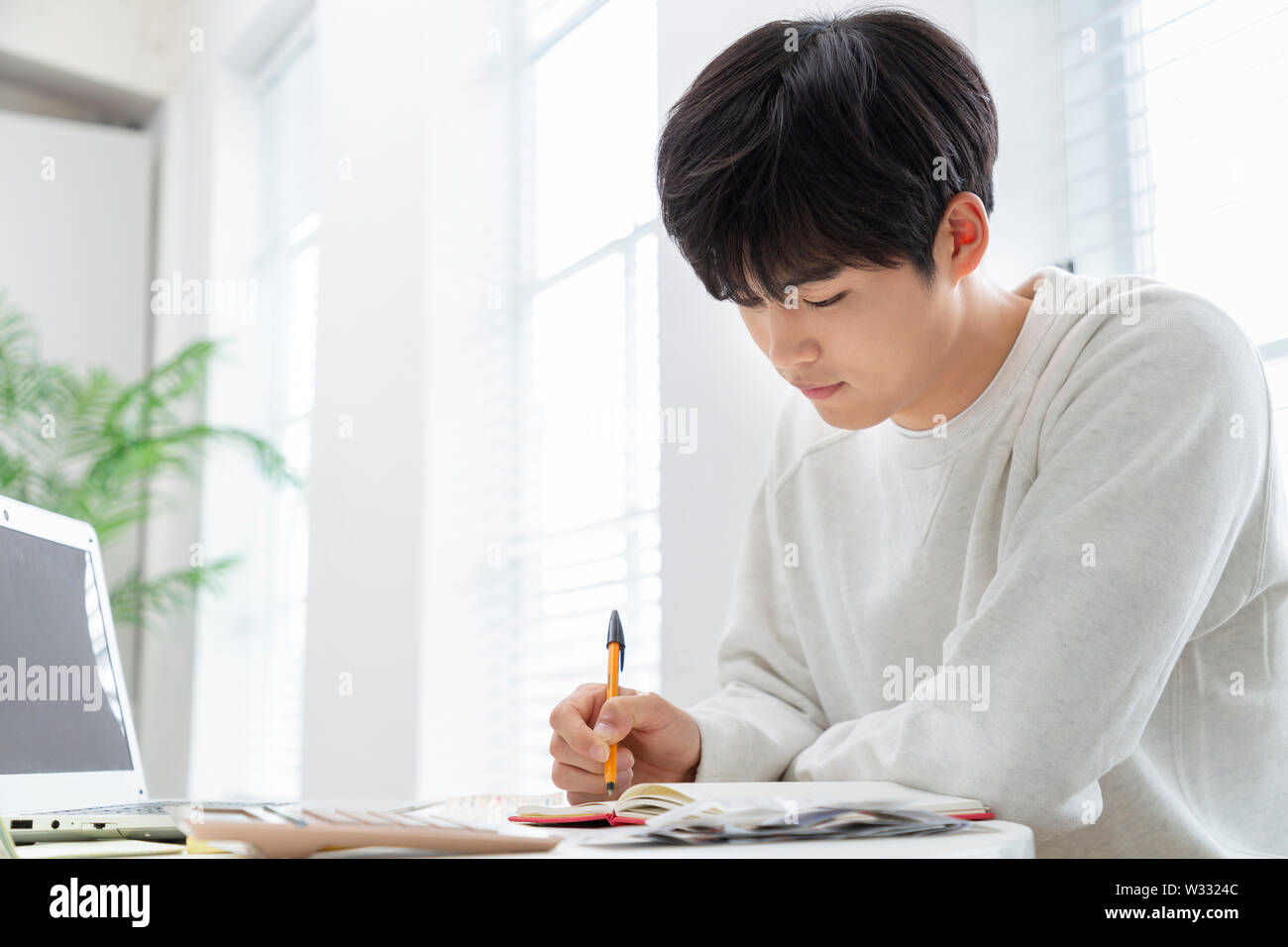 Daily routines Of an asian young man 335 Stock Photo - Alamy