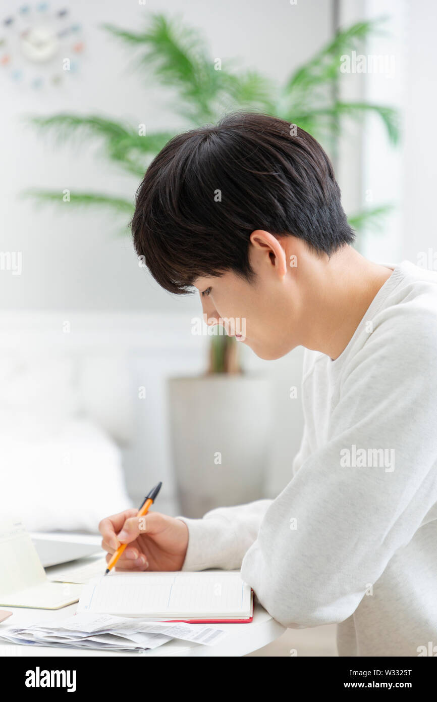 Daily routines Of an asian young man 334 Stock Photo - Alamy
