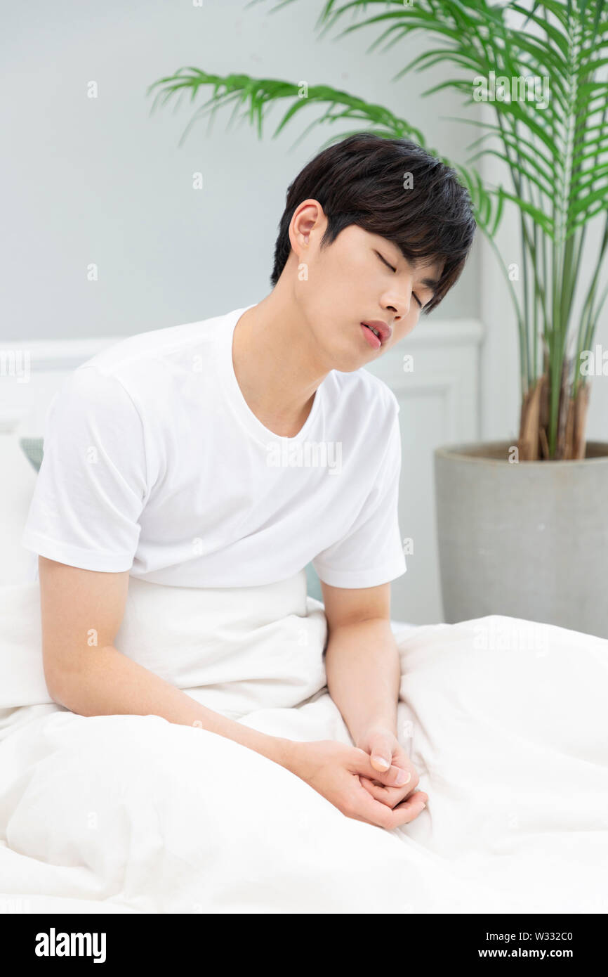 Daily routines Of an asian young man 300 Stock Photo - Alamy