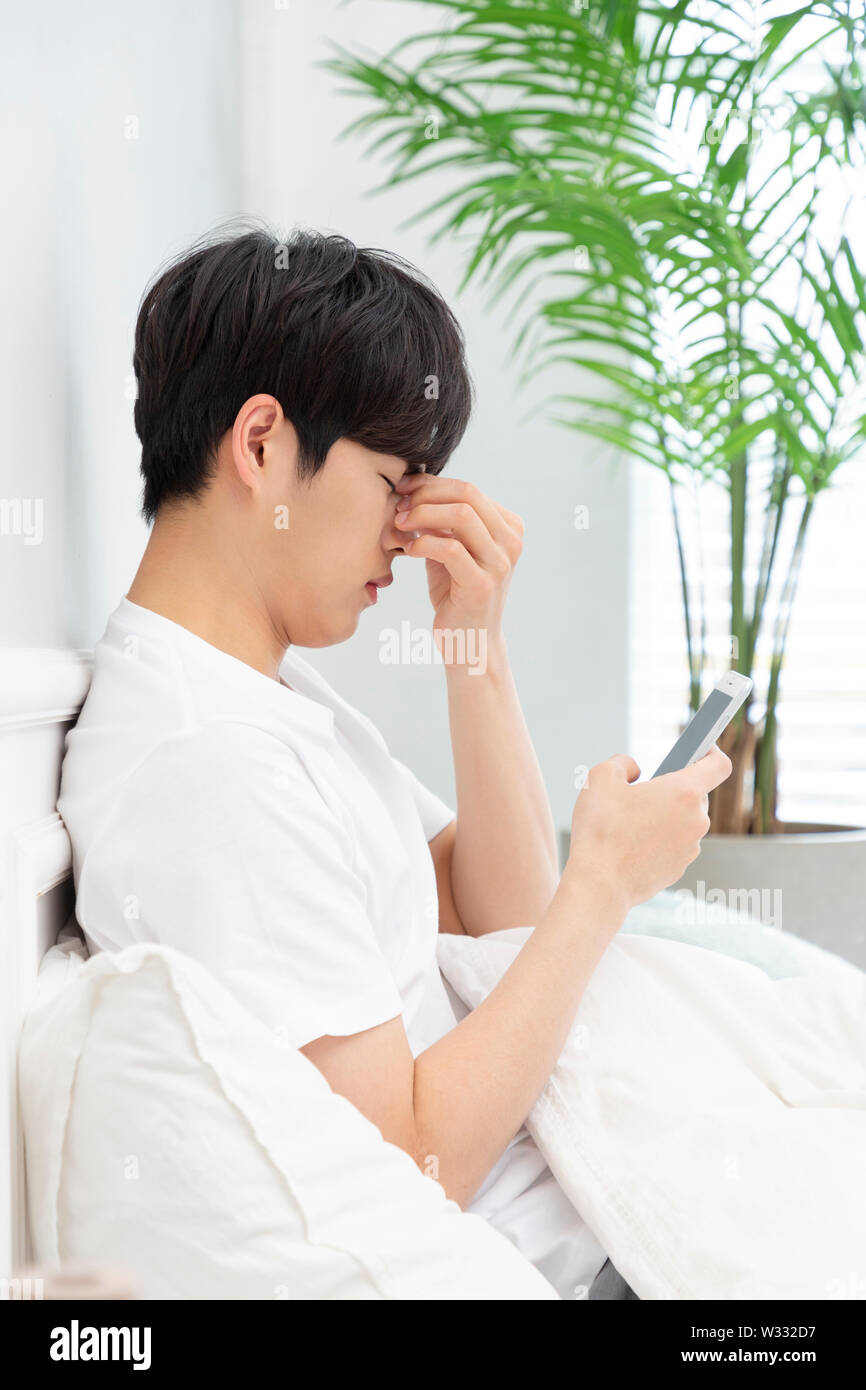 Daily routines Of an asian young man 306 Stock Photo - Alamy