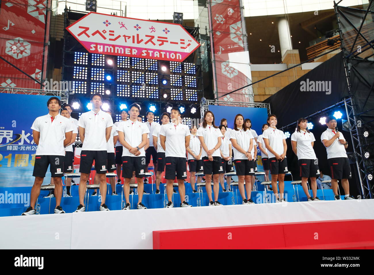 Tokyo, Japan. 11th July, 2019. Japan team group (JPN) Swimming : Japan ...