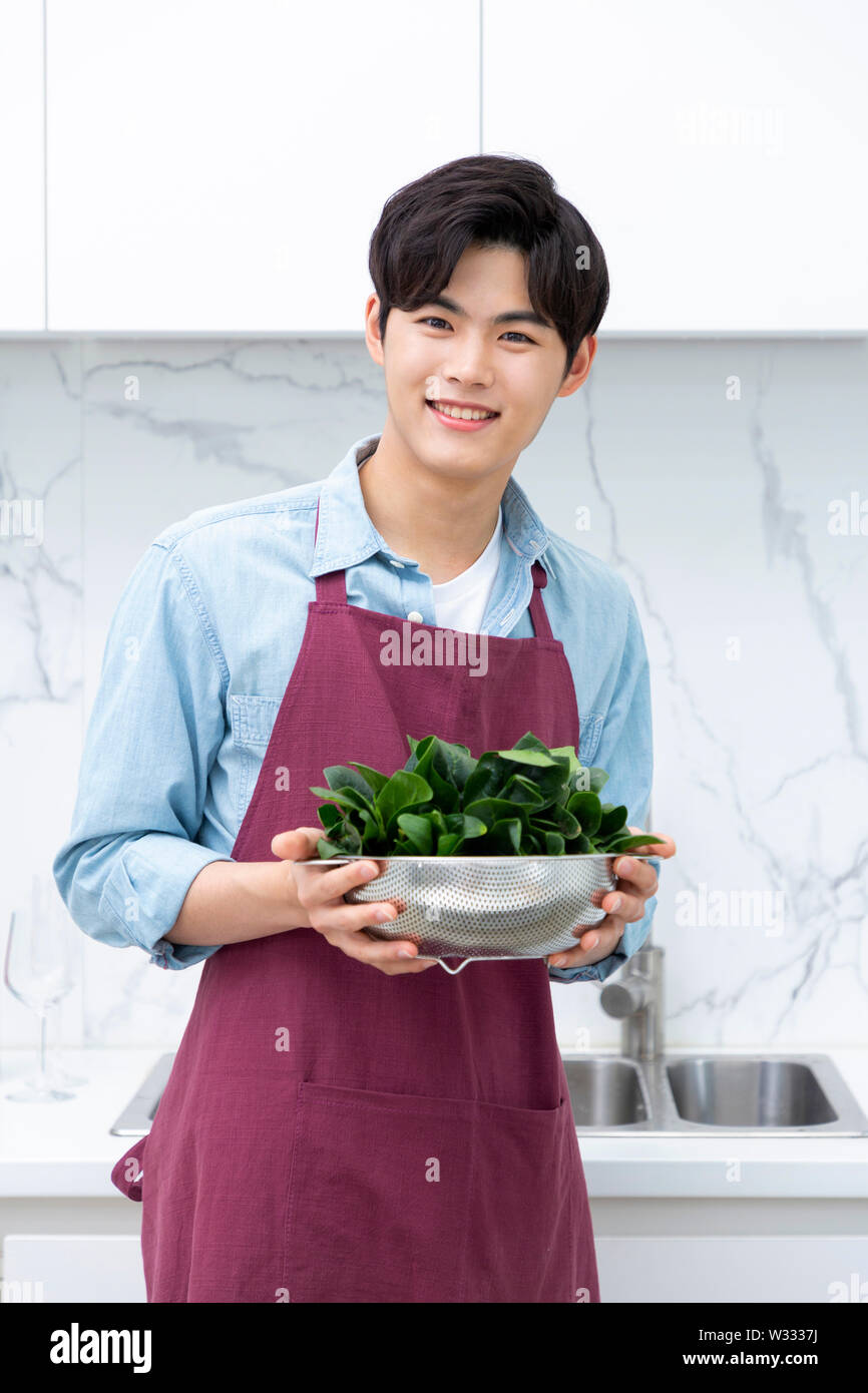 Daily routines Of an asian young man 235 Stock Photo - Alamy