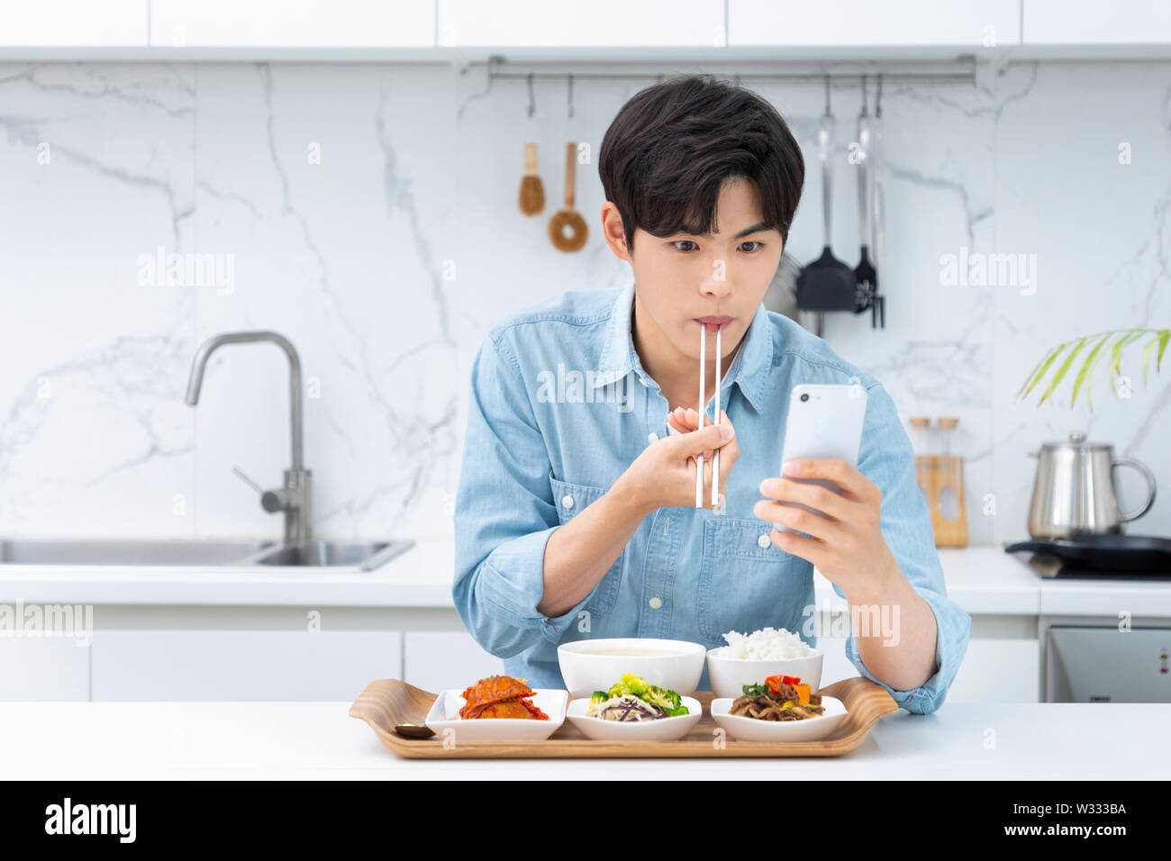 Daily routines Of an asian young man 215 Stock Photo - Alamy