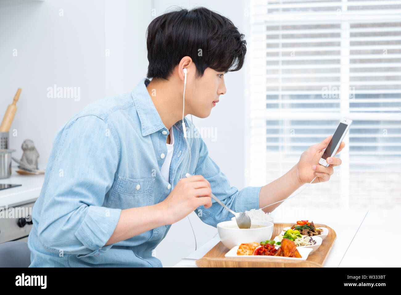 Daily routines Of an asian young man 218 Stock Photo - Alamy
