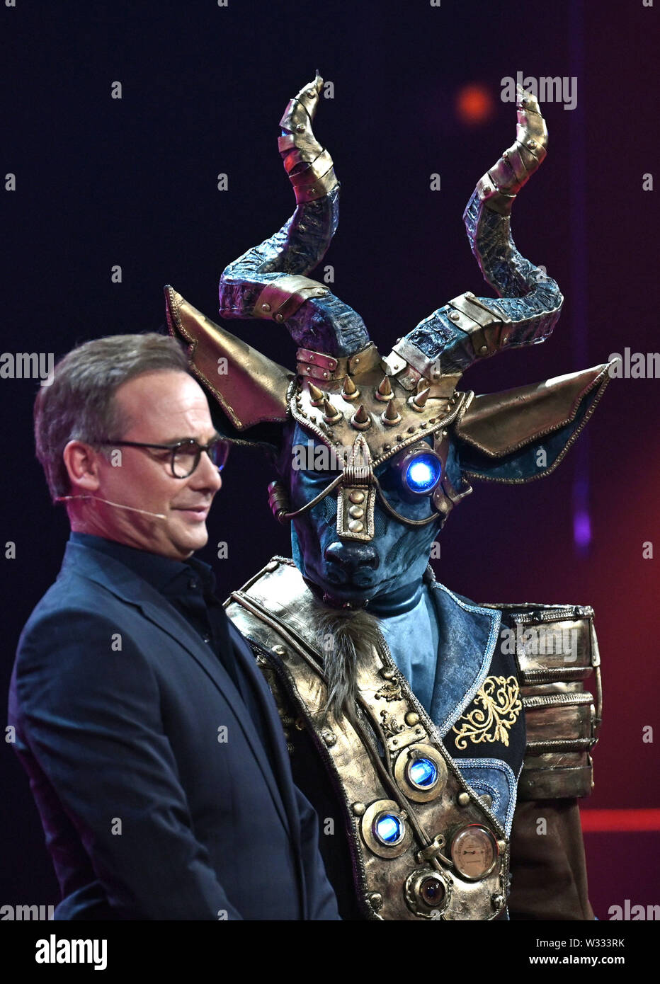 Cologne, Germany. 11th July, 2019. The presenter Matthias Opdenhövel (l ...