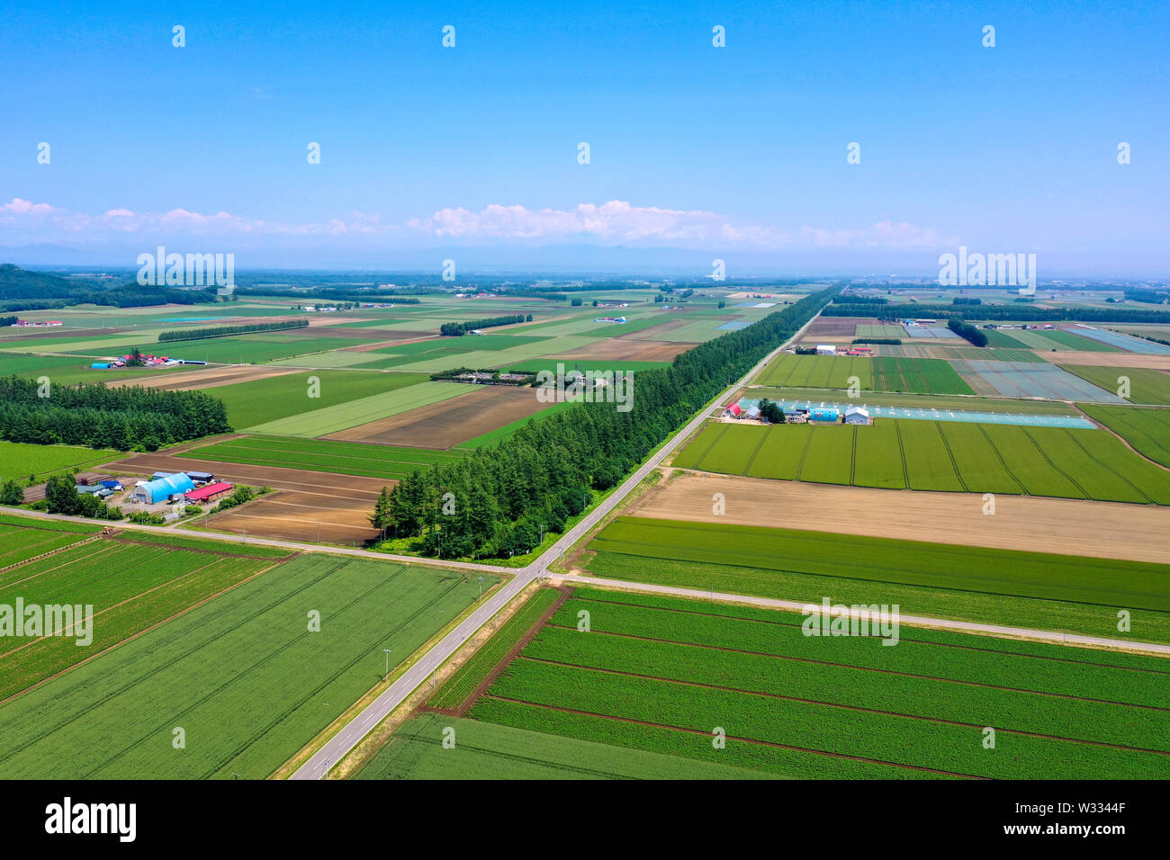 Aerial Photography of Tokachi, Hokkaido, Japan Stock Photo - Alamy