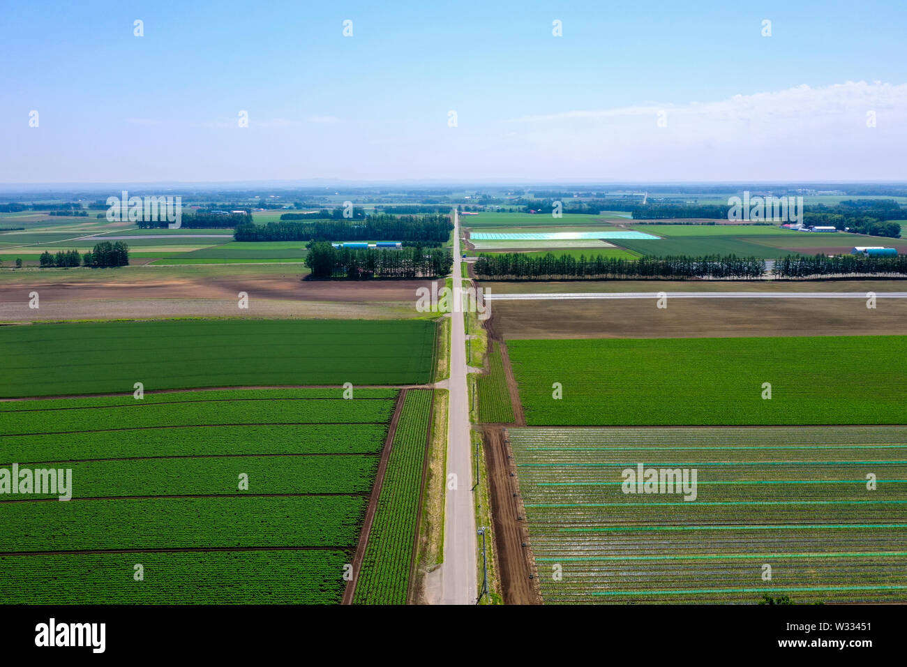Aerial Photography of Tokachi, Hokkaido, Japan Stock Photo - Alamy