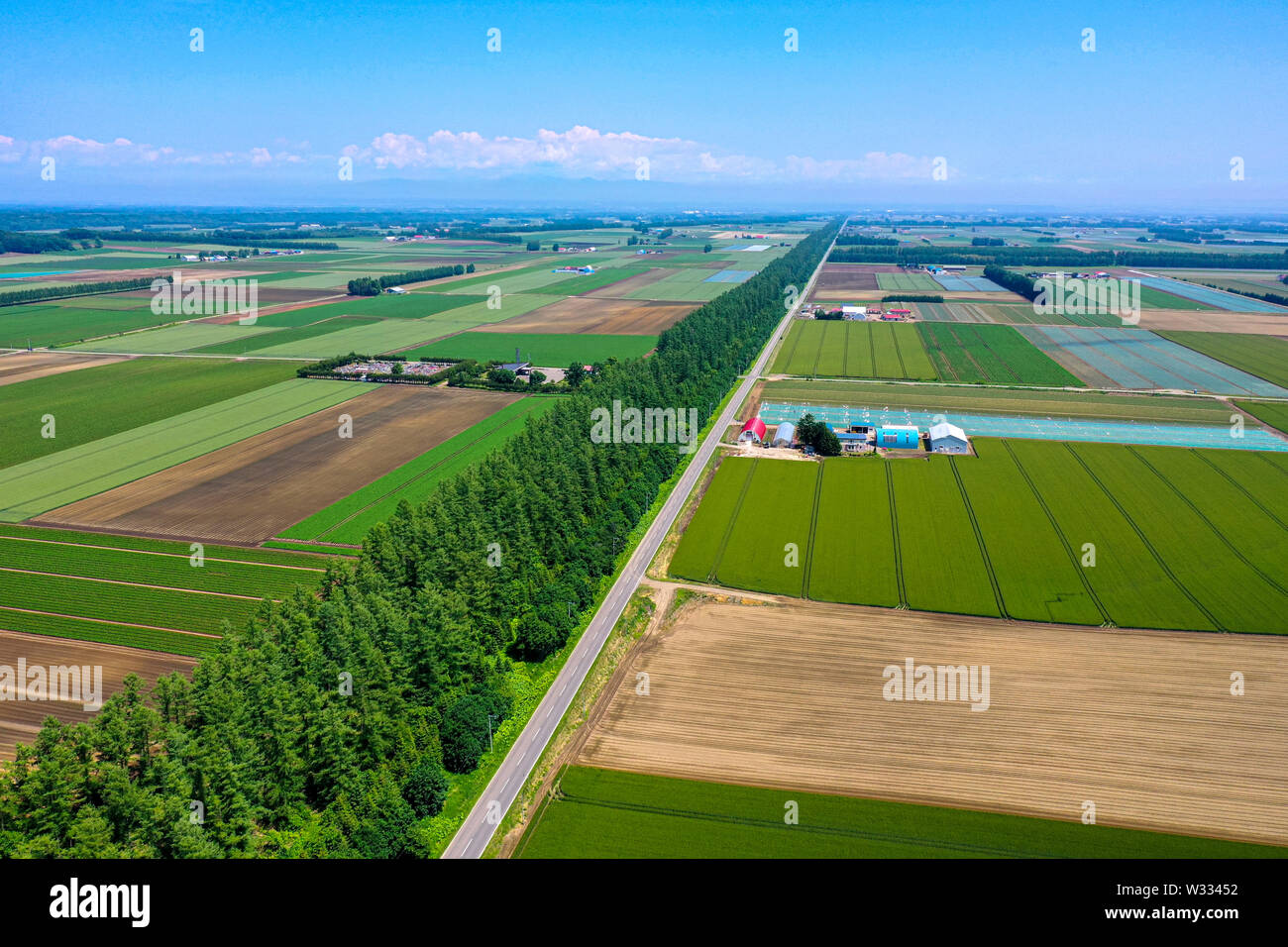 Aerial Photography of Tokachi, Hokkaido, Japan Stock Photo - Alamy