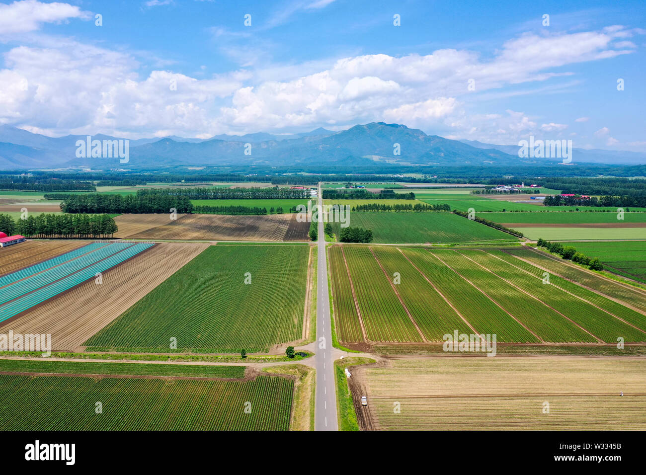 Aerial Photography of Tokachi, Hokkaido, Japan Stock Photo - Alamy