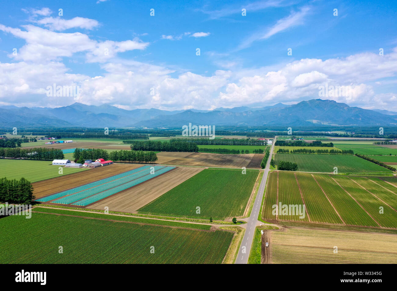Aerial Photography of Tokachi, Hokkaido, Japan Stock Photo - Alamy