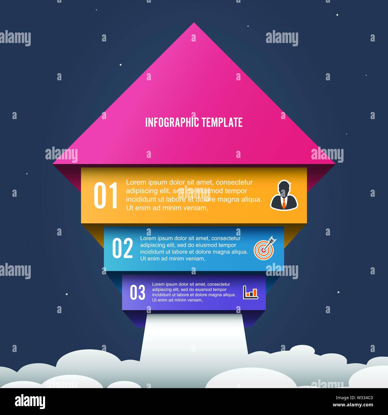 Arrow start up infographic options banner. Business success concept ...
