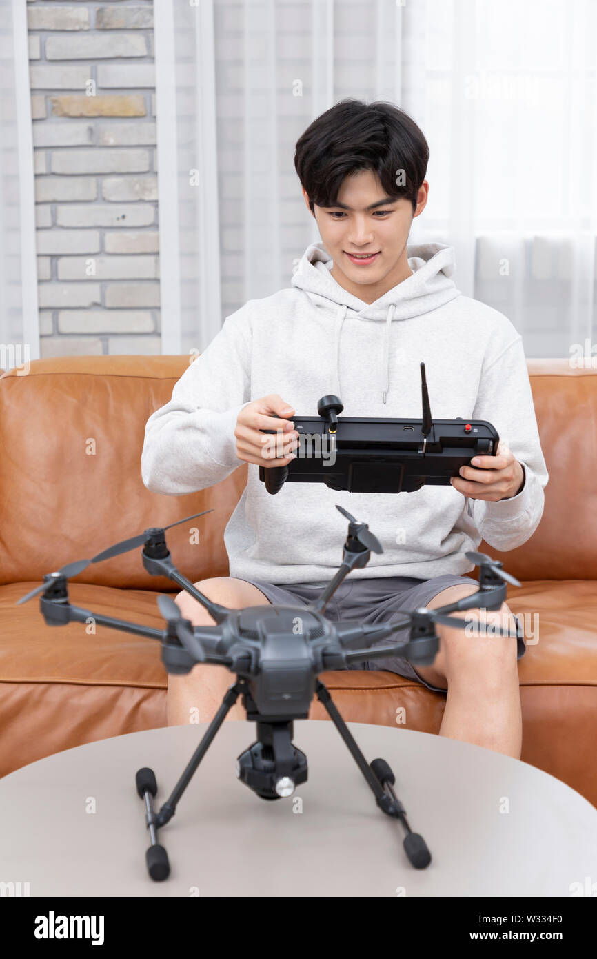 Daily routines Of an asian young man 041 Stock Photo - Alamy