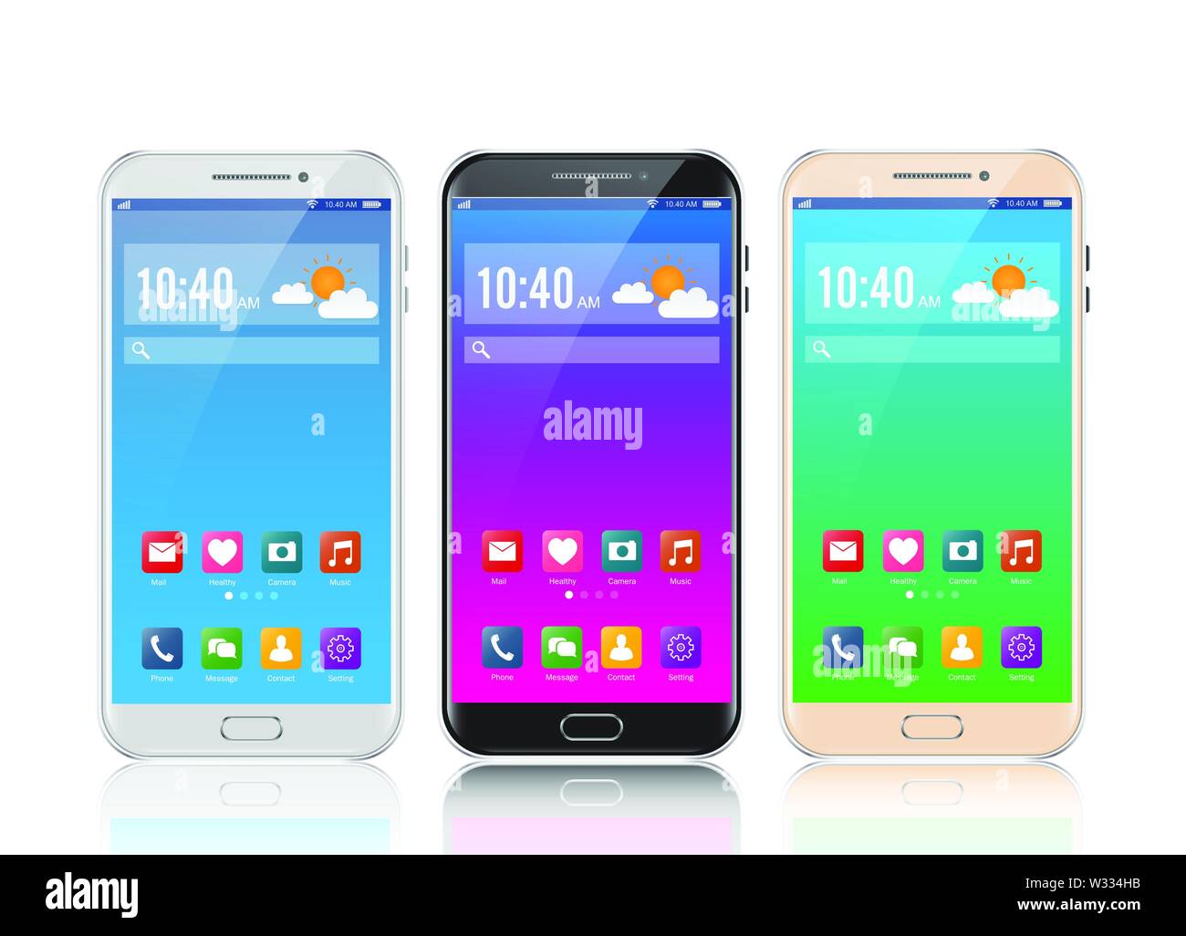 New realistic mobile smart phone modern style. Vector smartphone with ...