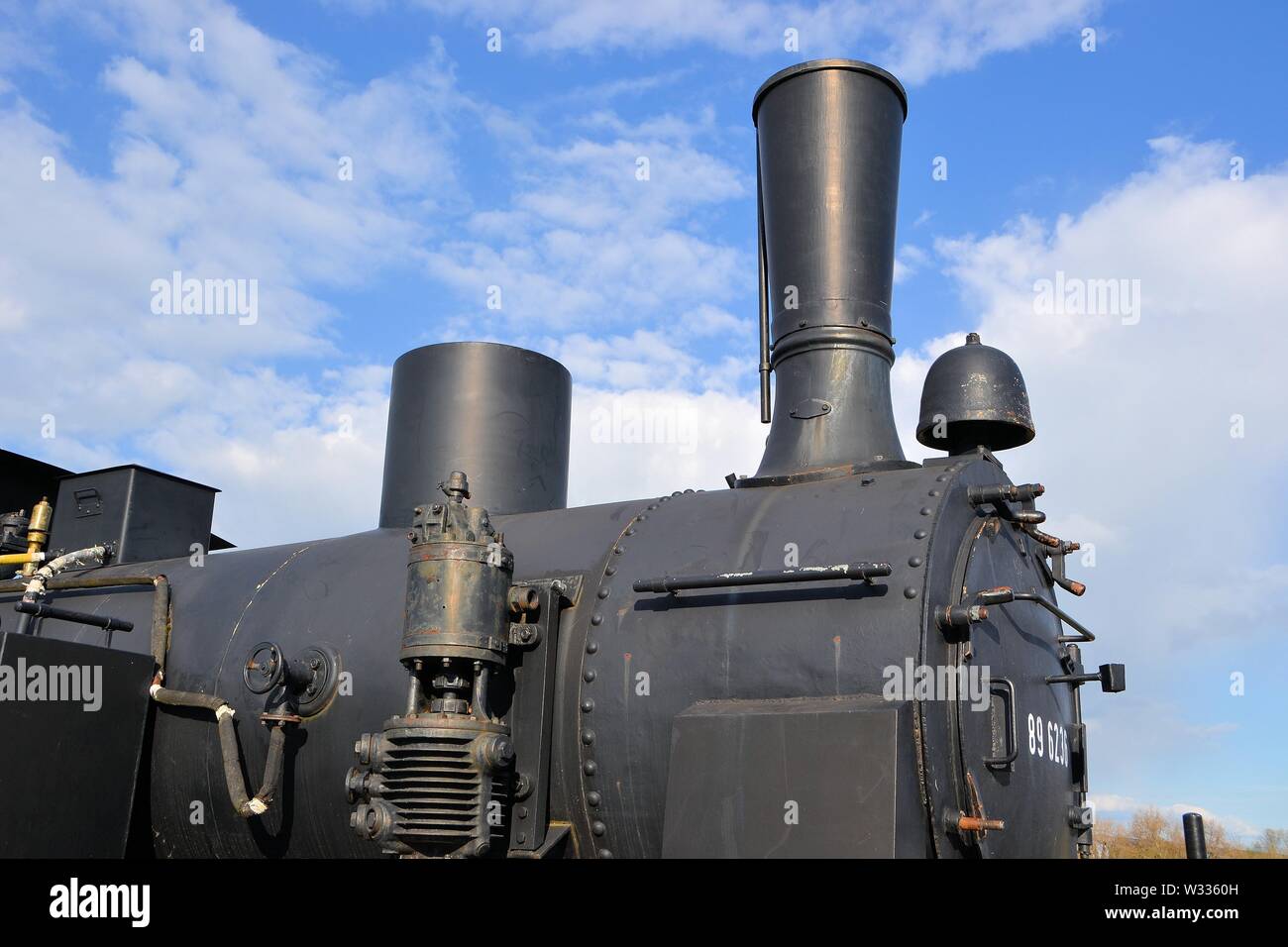 historic steam locomotive in the harbor of Magdeburg Stock Photo - Alamy