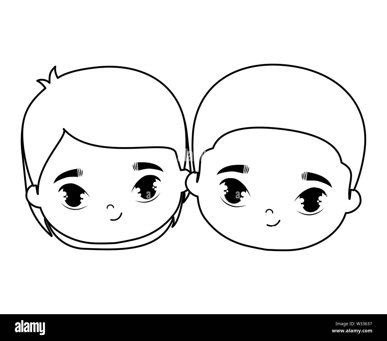 Male heads smiling Stock Vector Images - Alamy