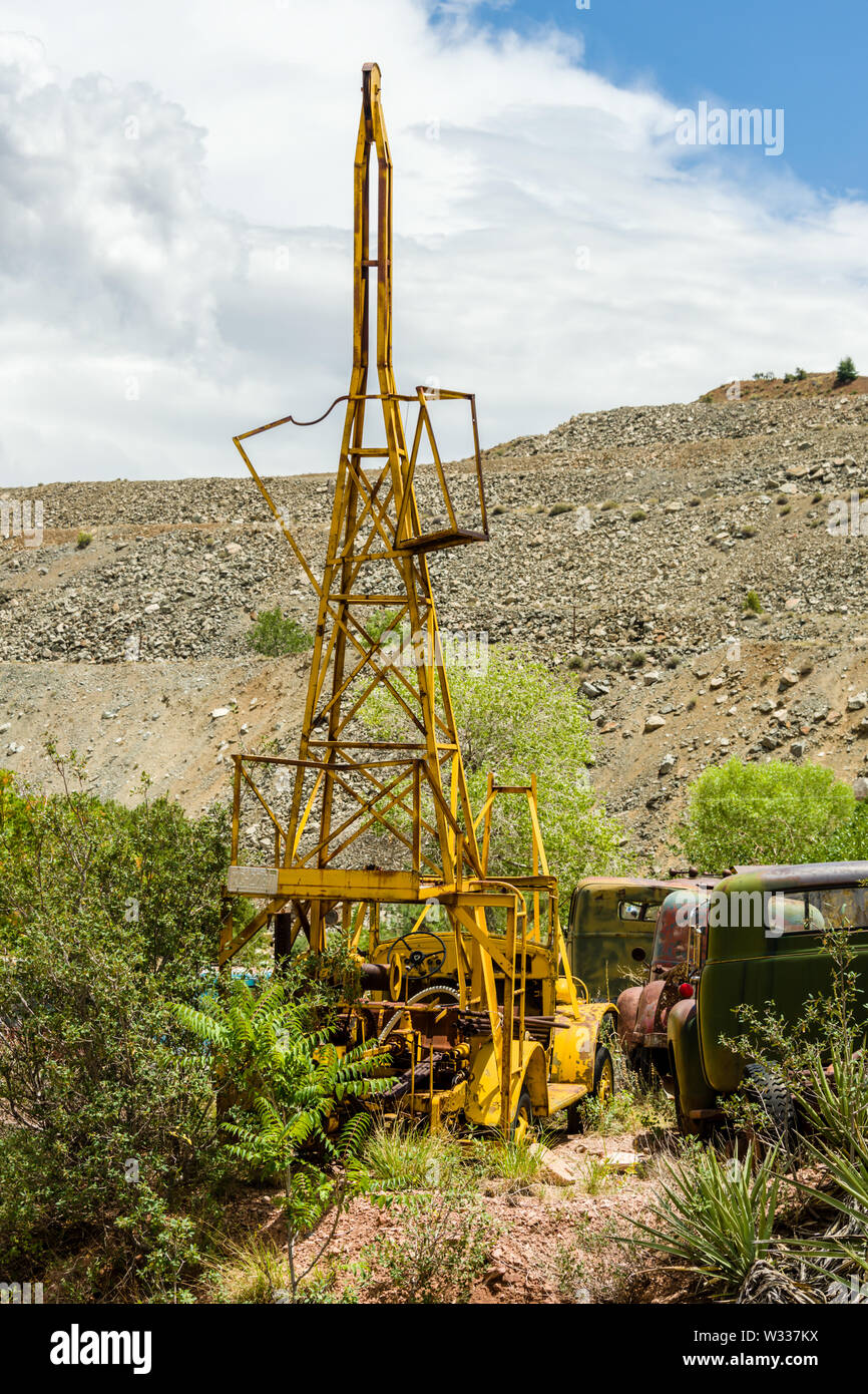 Jerome Ghost Town Antique Well Drilling Rig Stock Photo - Alamy
