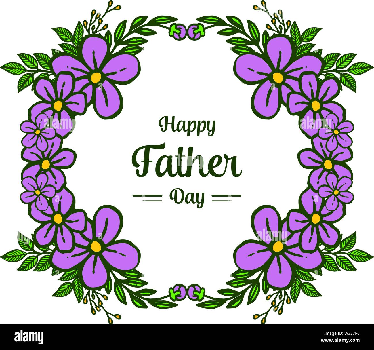 Isolated on white background, leaves and flowers, decor for happy ...