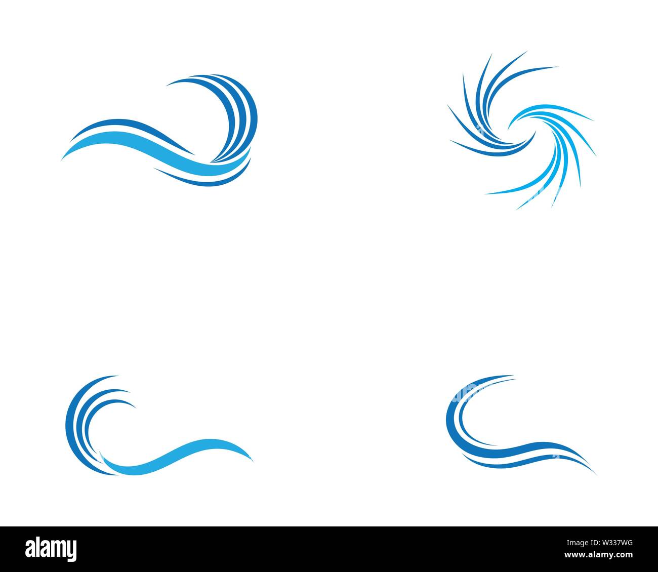 Wave logo design hi-res stock photography and images - Alamy