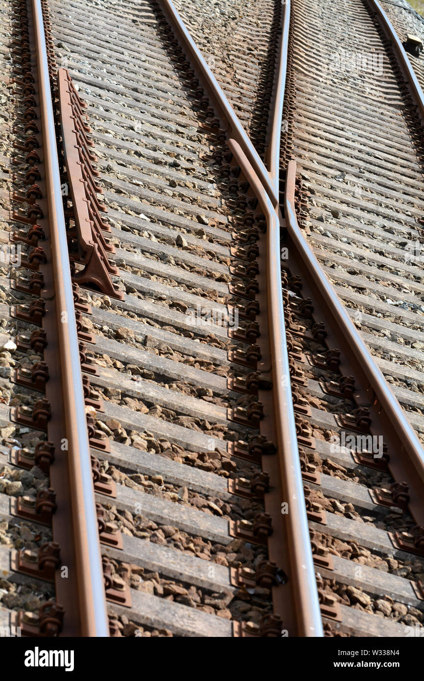 Railway tracks layout hi-res stock photography and images - Alamy