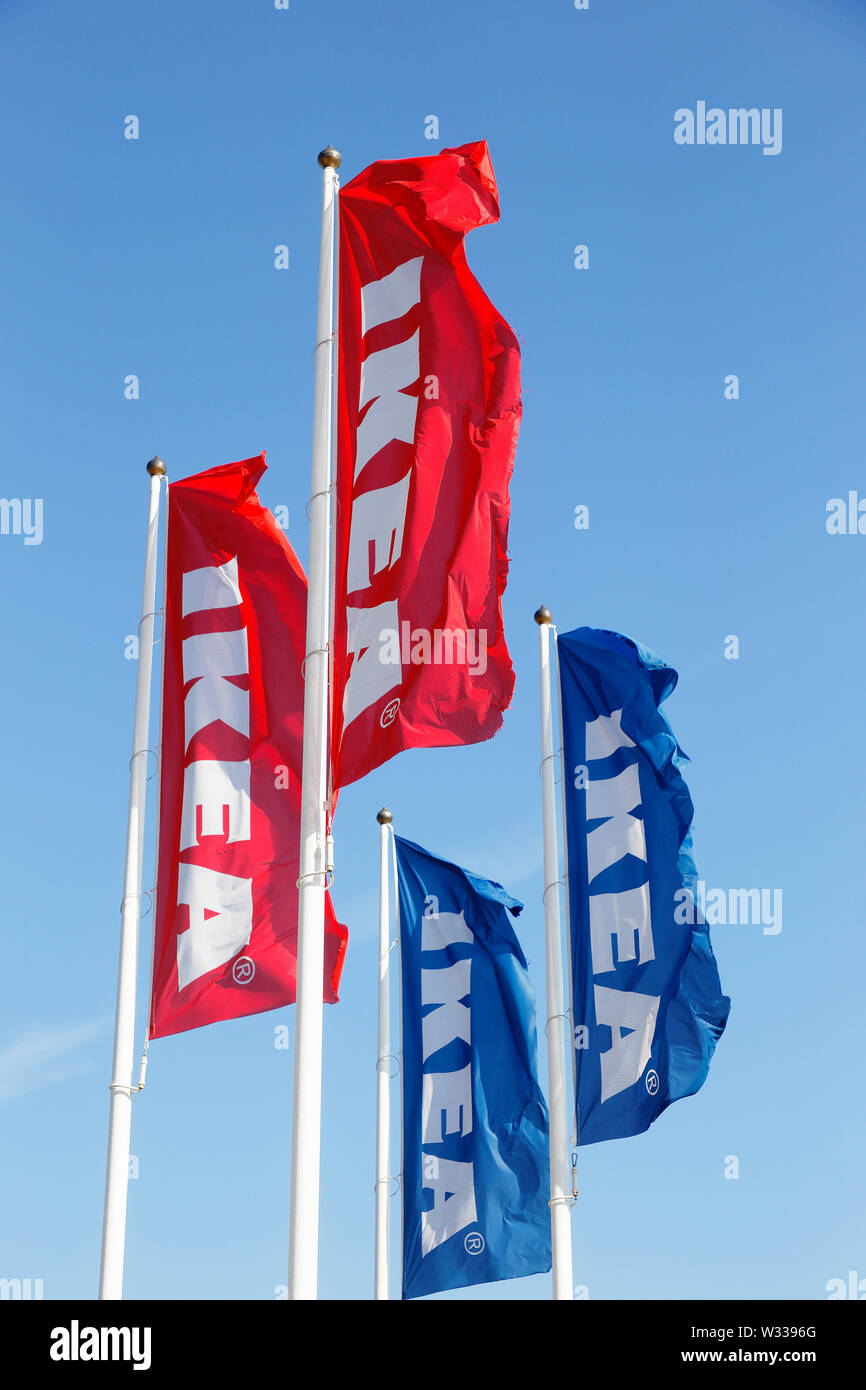 Ikea flags blue sky hi-res stock photography and images - Alamy