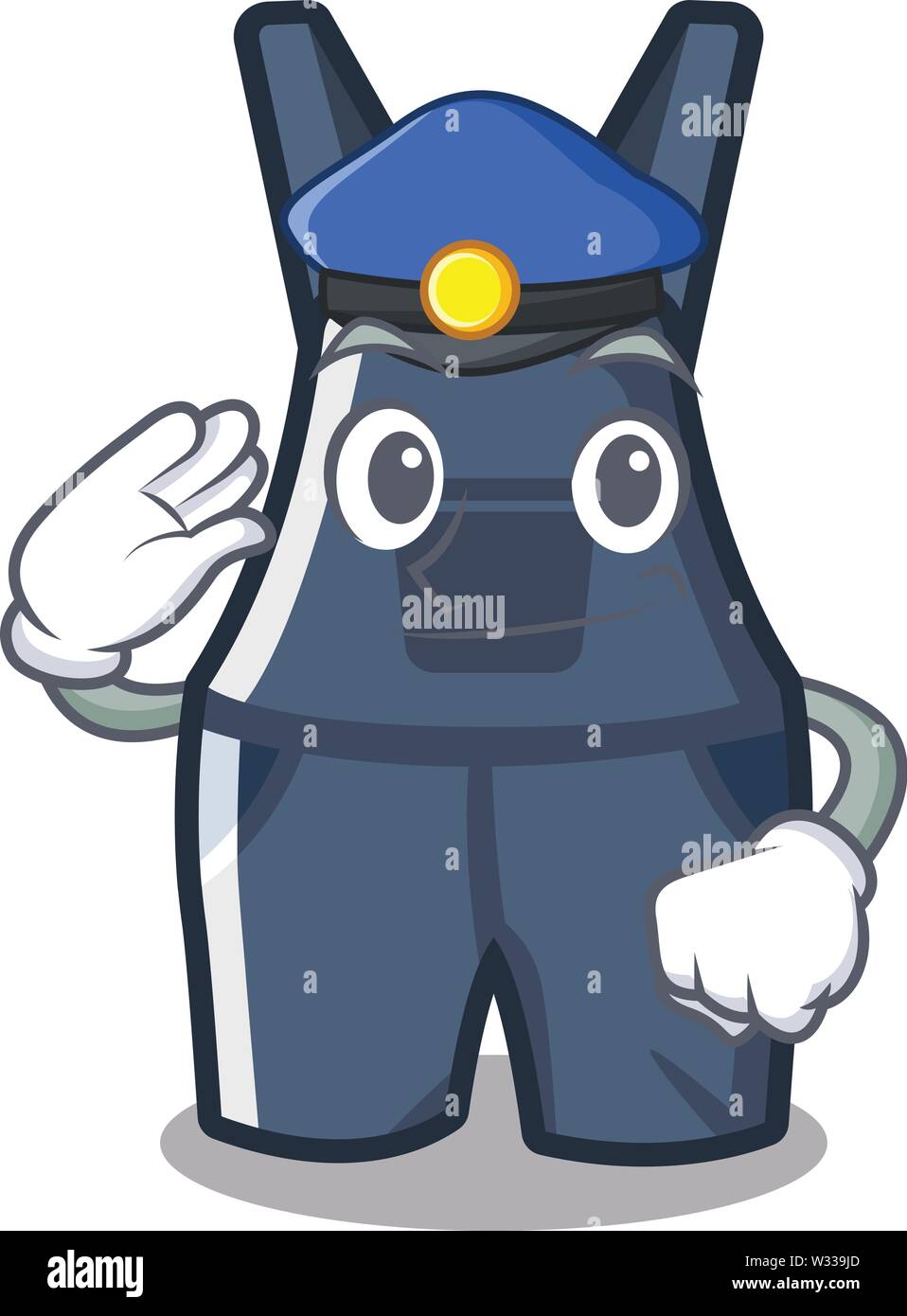 Police overalls isolated with in the mascot Stock Vector Image & Art ...