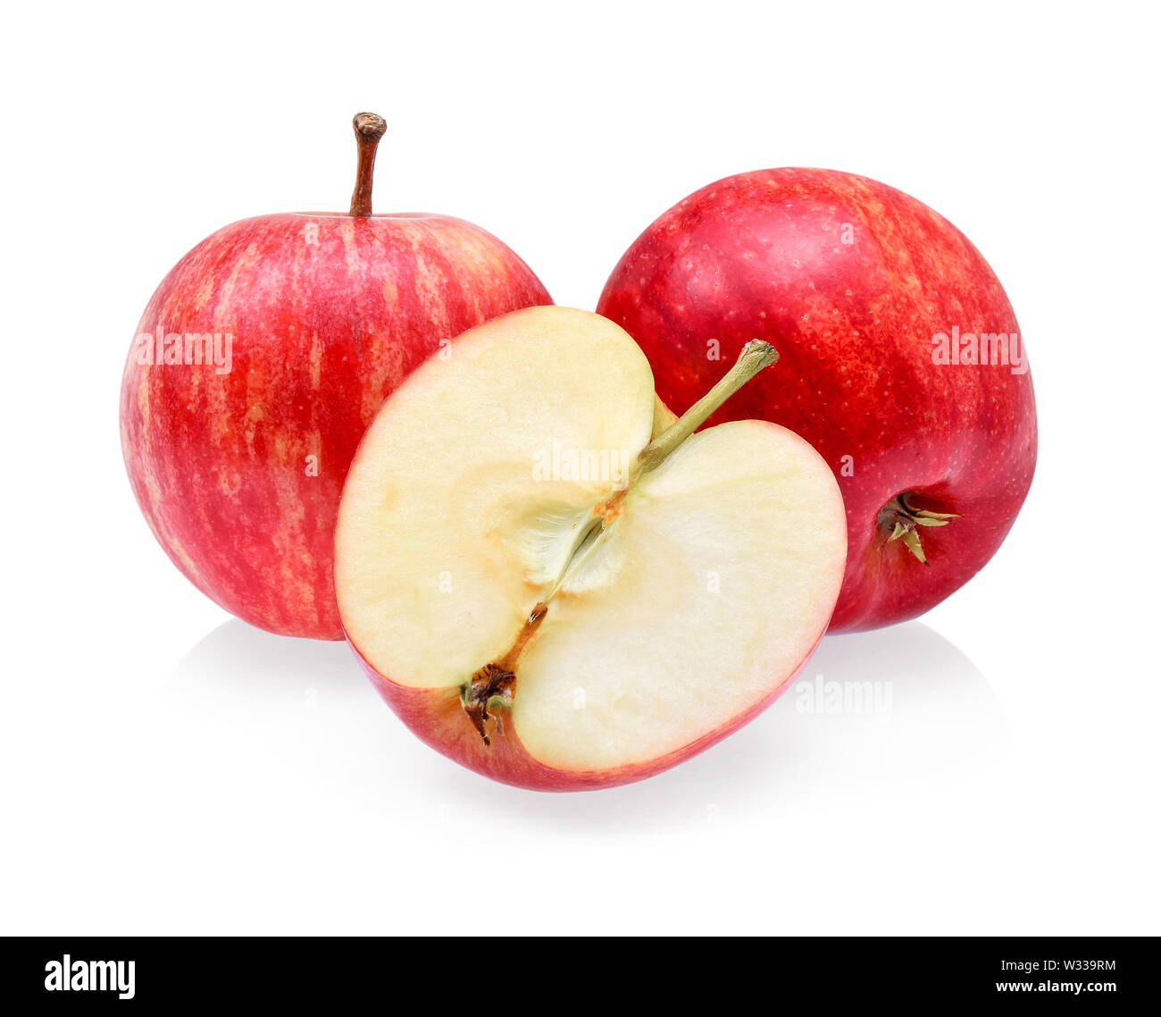 Red Gala apples isolated on white background Stock Photo - Alamy