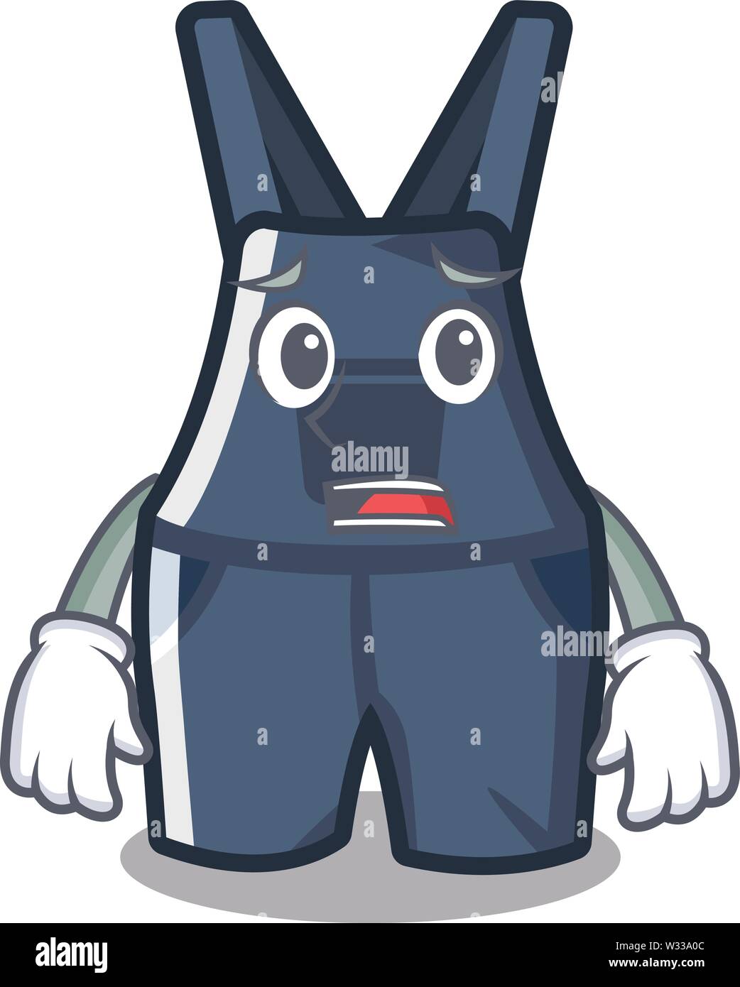 Afraid overalls hanging on a cartoon wall Stock Vector Image & Art - Alamy
