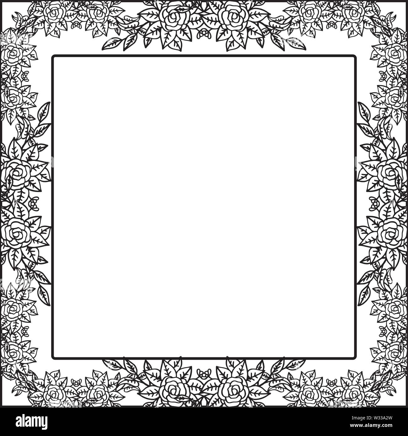 Border for the cover, decorative frame, wedding card. Vector ...