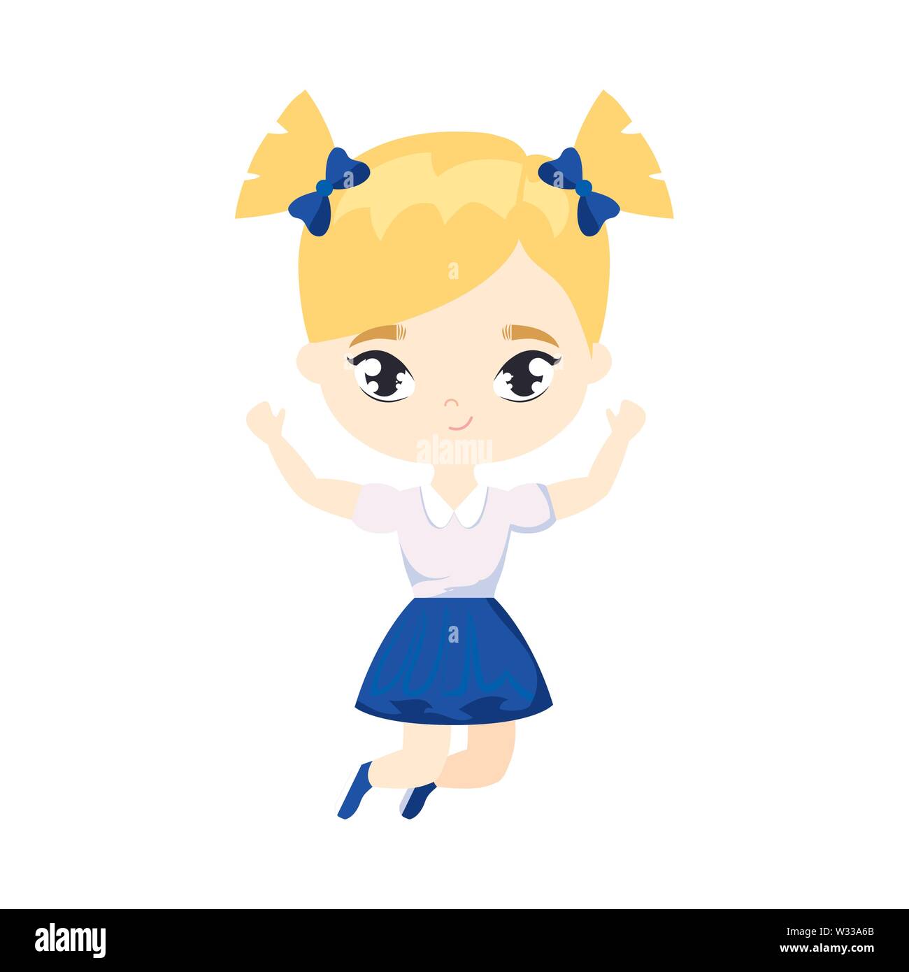 cute little student girl avatar character vector illustration design ...