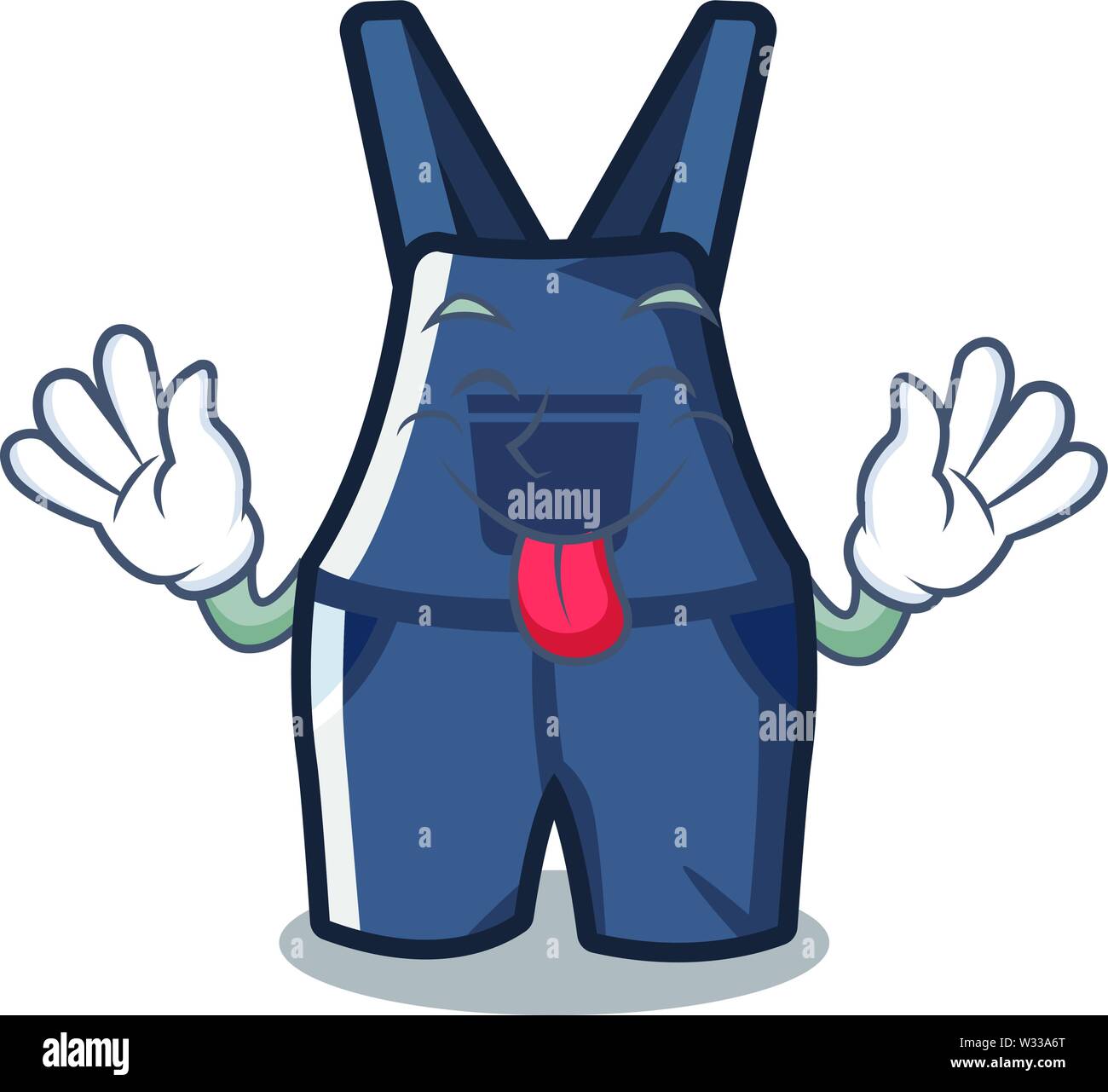 Tongue out cartoon overalls are placed in bag Stock Vector Image & Art ...