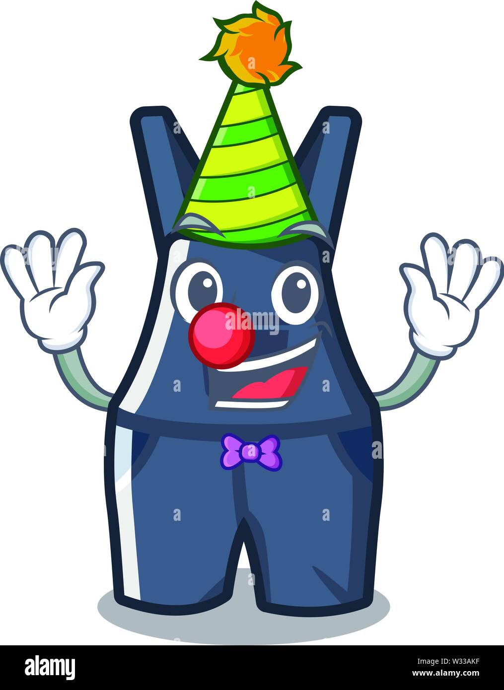 Clown cartoon overalls are placed in bag Stock Vector Image & Art - Alamy