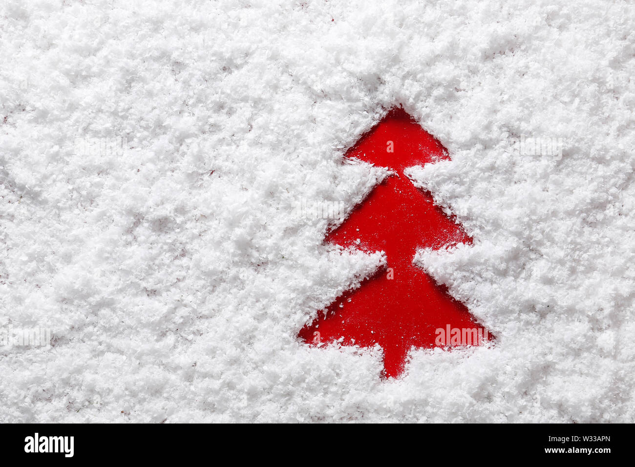 Shape of fir tree on snow Stock Photo - Alamy