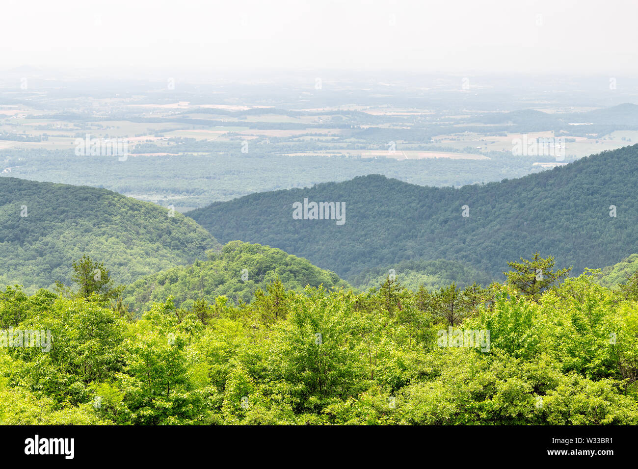 Landscape view in Shenandoah Valley national park by Blue Ridge ...