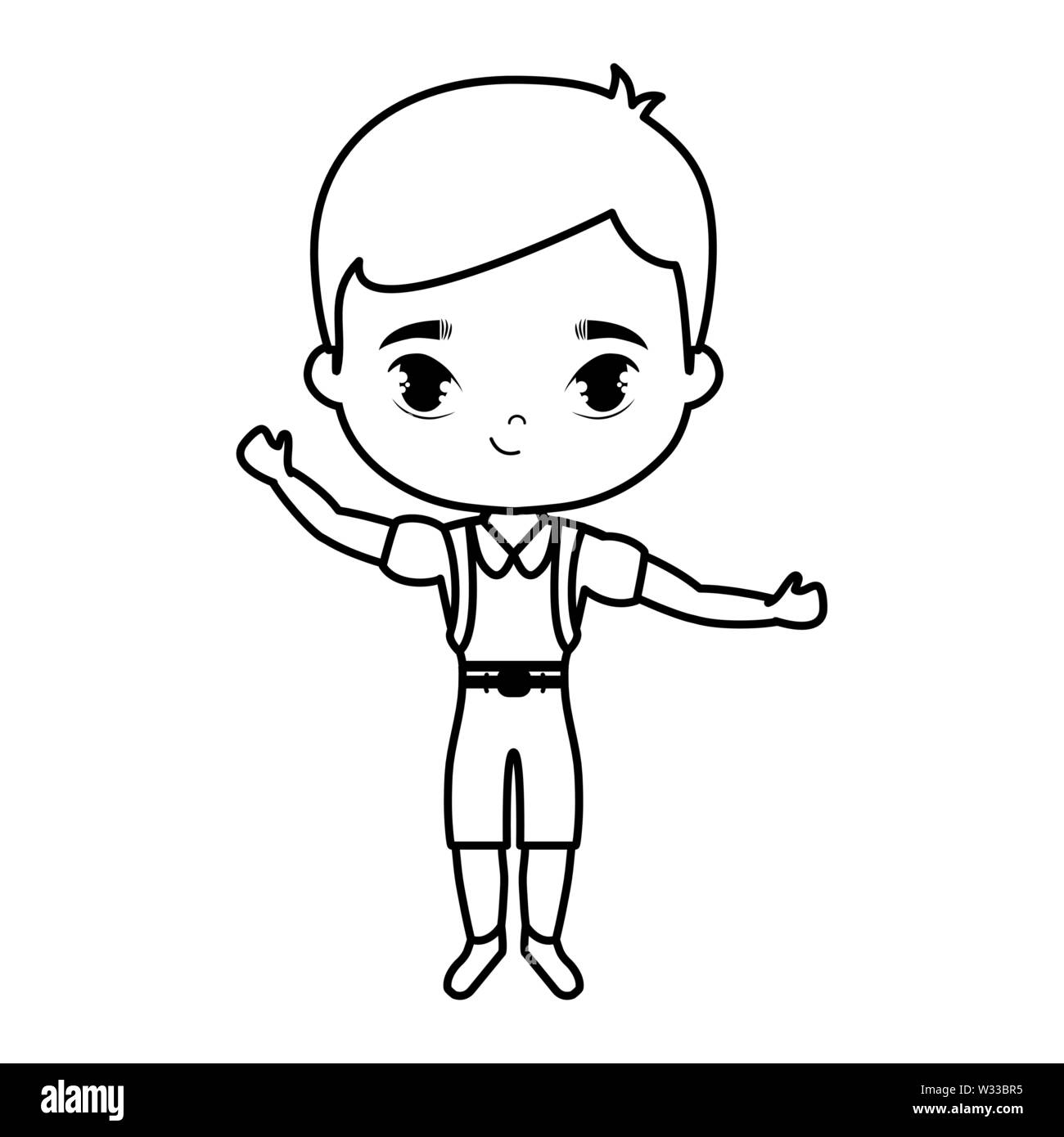 cute little student boy avatar character vector illustration design ...
