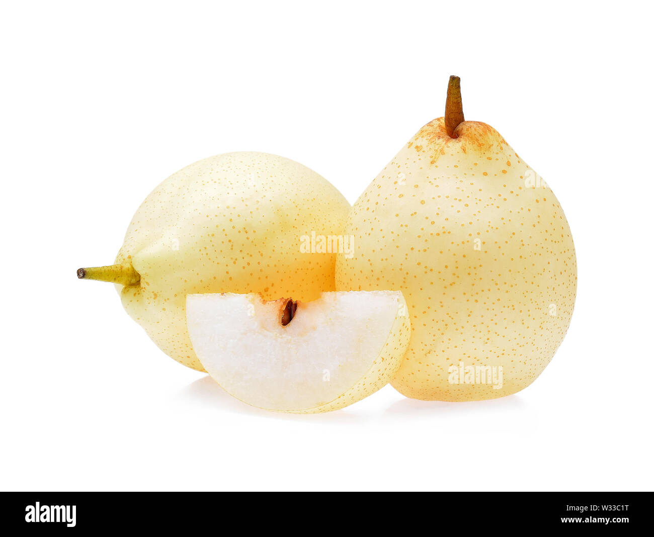 Chinese pear on white background Stock Photo - Alamy