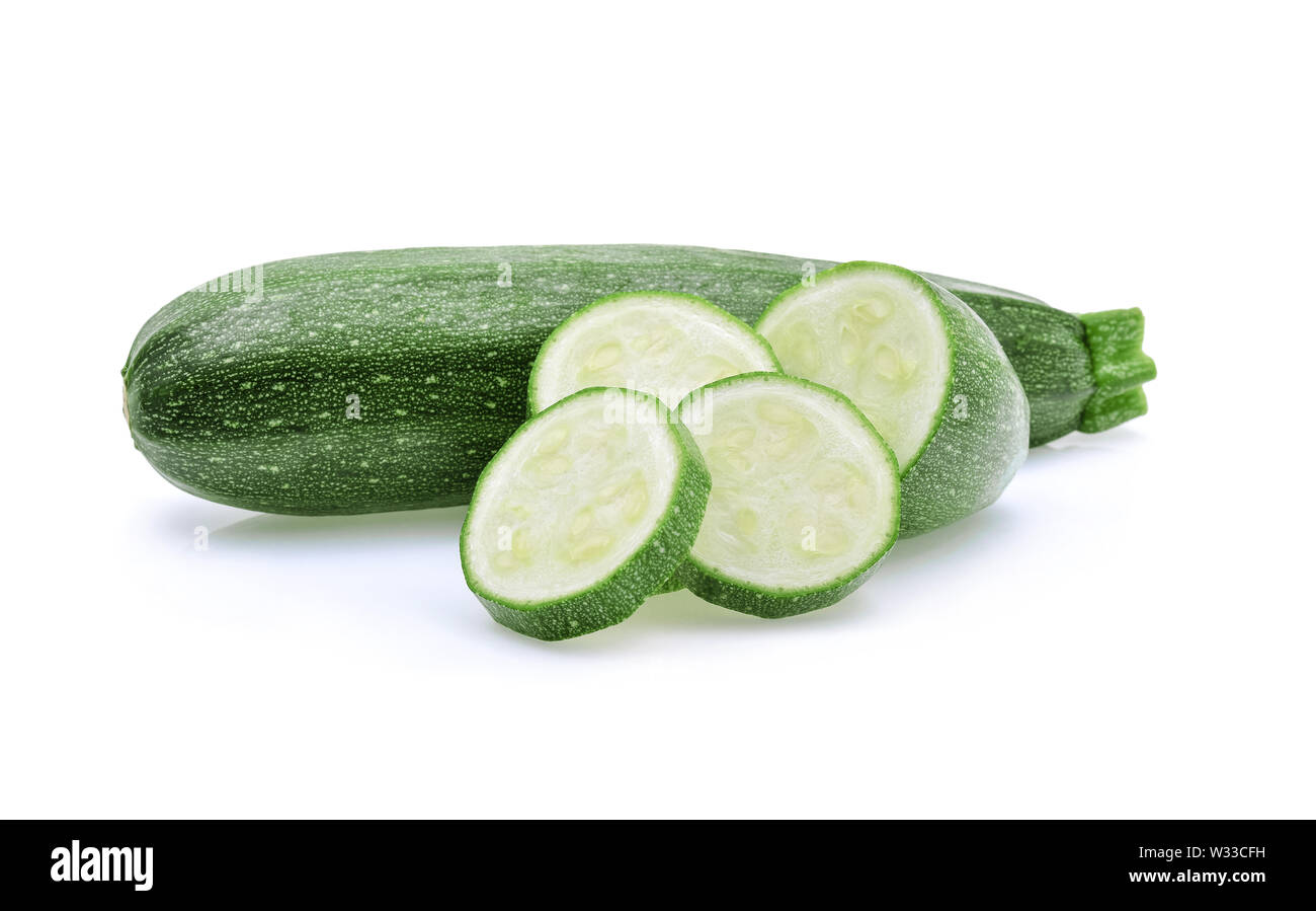 zucchini isolated on white background Stock Photo - Alamy