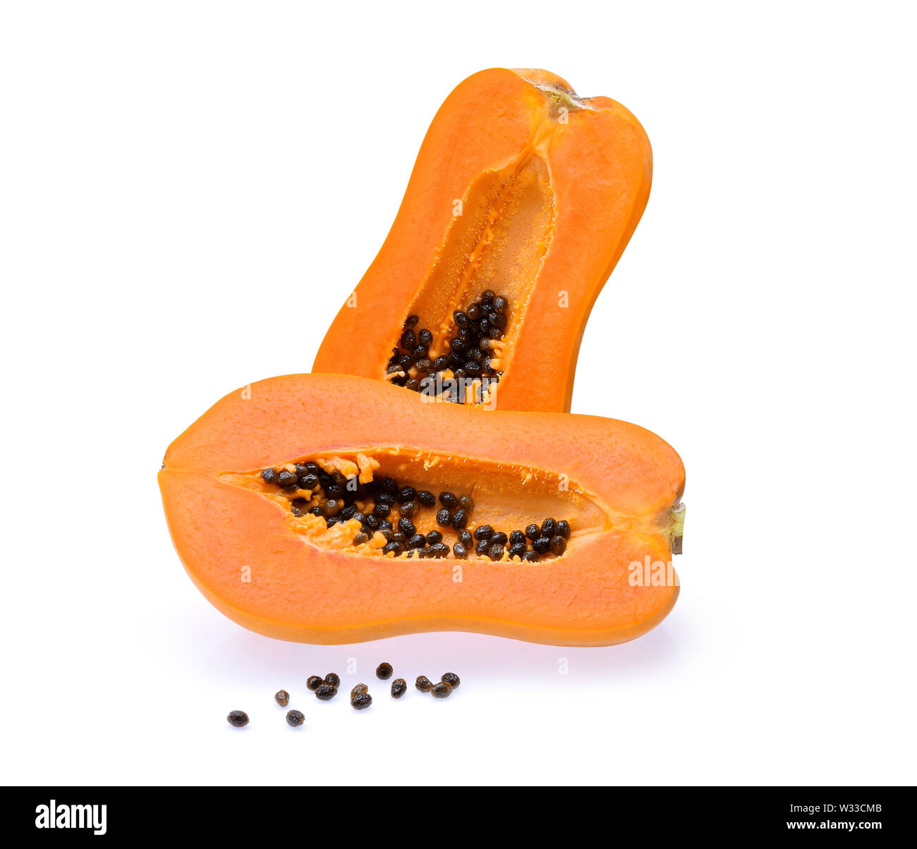 papaya isolated on white background Stock Photo - Alamy