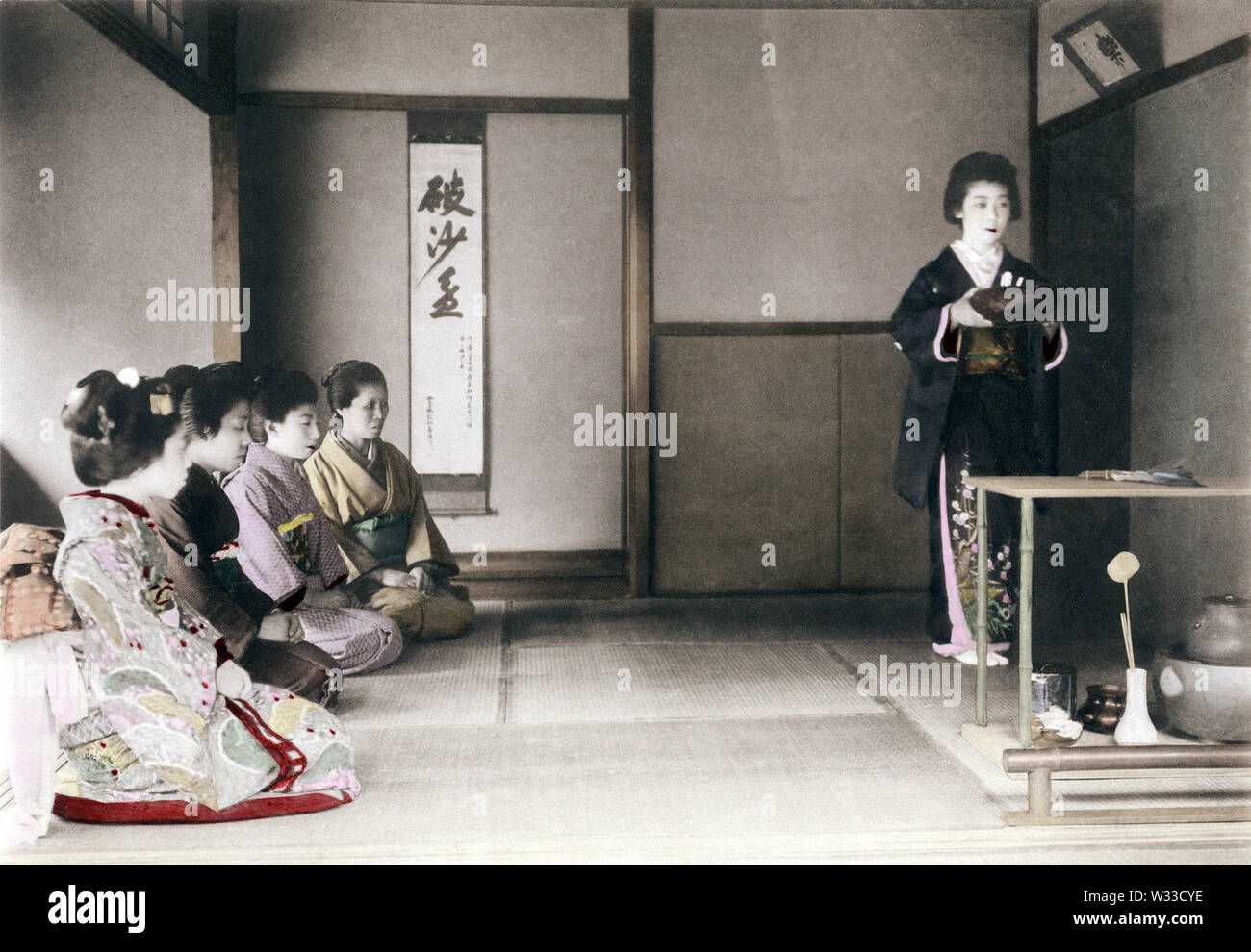 [ 1900s Japan - Japanese Tea Ceremony ] — Tea Ceremony: The hostess ...