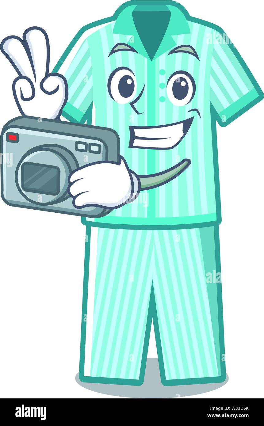 Photographer pyjamas placed on a cartoon bed Stock Vector Image & Art ...