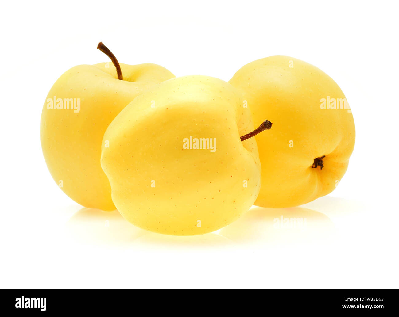 Yellow apple isolated on Cut Out Stock Images & Pictures - Alamy