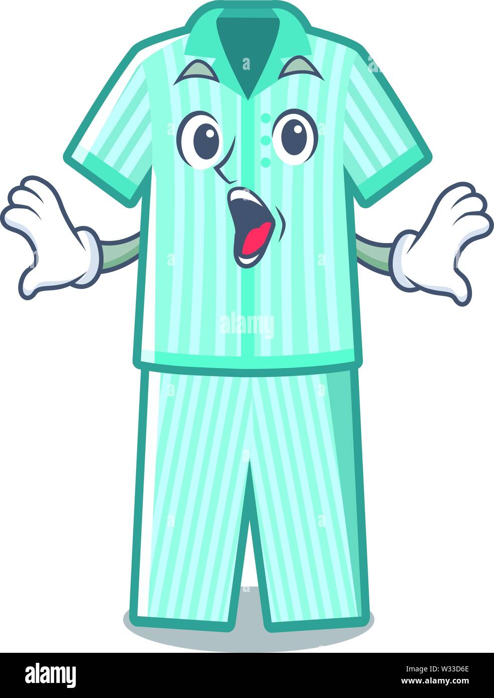 Surprised pyjamas placed on a cartoon bed Stock Vector Image & Art - Alamy
