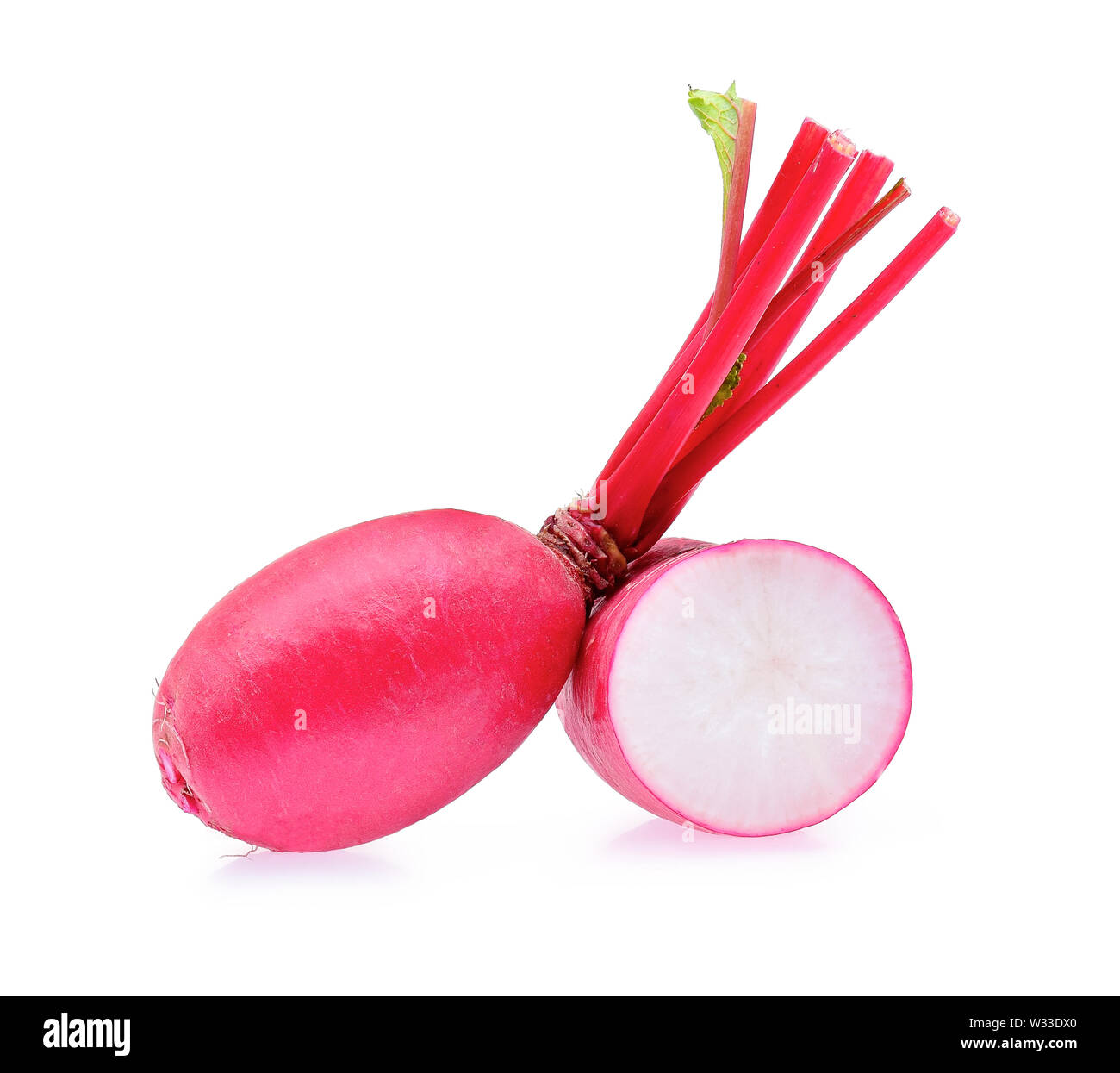 Red radish isolated on white background Stock Photo - Alamy